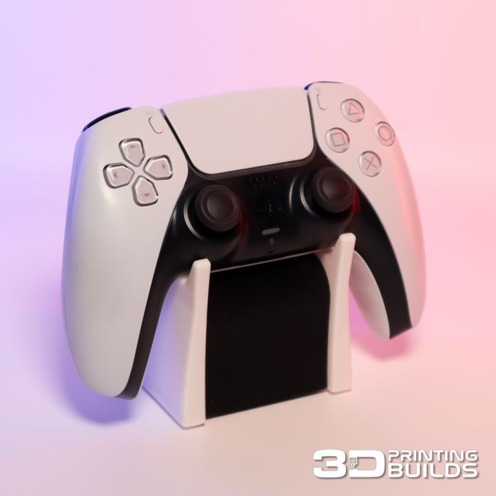 3D Printable PS5 Controller Stand, Single by 3D Printing Builds